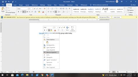 How To Remove All Hyperlinks In A Microsoft Word Document