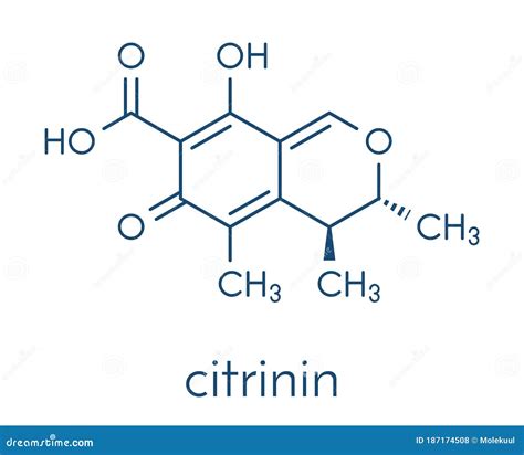 Citrinin Molecule Molecular Structures Mycotoxin 3d Model