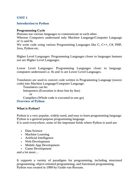 Python Unit1 7 Pdf Python Programming Language Data Type