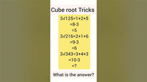 maths vedicmathssquare tricks mathstricks cube root tricks youtube