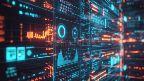 Innovative Digital Data Processing System Showing Charts And Graphs