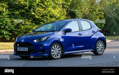 Whittlebury Northants Uk Aug 25th 2024 2022 Blue Toyota Yaris Icon