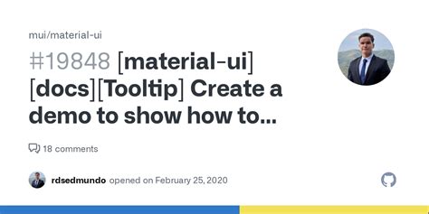 Material Ui Docs Tooltip Create A Demo To Show How To Change The Distance Between The