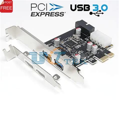 PCI Express PCI E 2 Port USB 3 0 HUB Controller Adapter Card 20Pin Connector USB3 0 With Low
