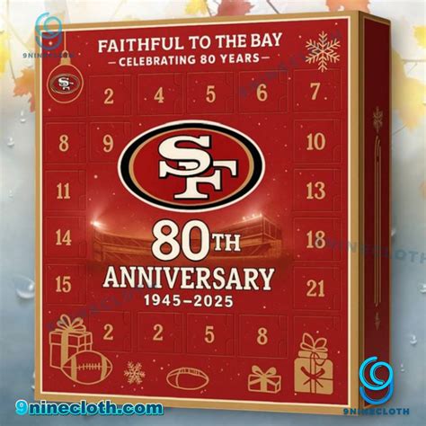 San Francisco 49ers 80th Anniversary Advent Calendar 2025 9ninecloth