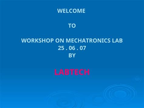 Good Slide About Mechatronics Theory Subject Ppt Good Slide About Mechatronics Theory Subject Ppt