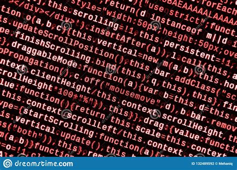 Writing Programming Code On Laptop Digital Binary Data On Computer
