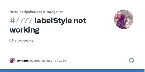 Labelstyle Not Working · Issue 7777 · React Navigationreact