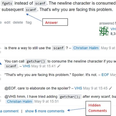 Example Of A Stack Overflow Answer And Associated Visible And Hidden