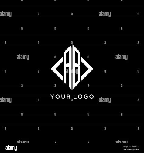 Ab Initial Monogram With Rhombus Shape Logo Design Ideas Stock Vector Image Art Alamy