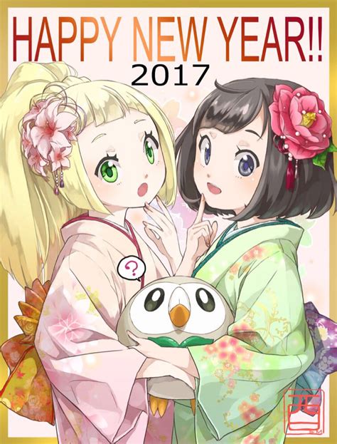 Lillie Selene And Rowlet Pokemon And More Drawn By Oekkim Danbooru