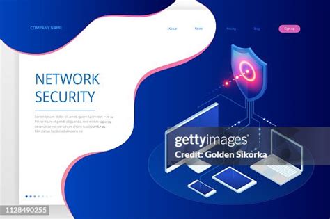 Isometric Protection Network Security And Safe Your Data Concept Web Page Design Templates