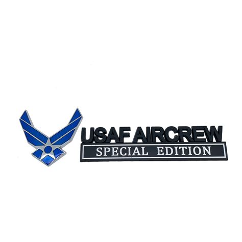 Usaf Aircrew Car Emblem Metal Badge Badgeslide