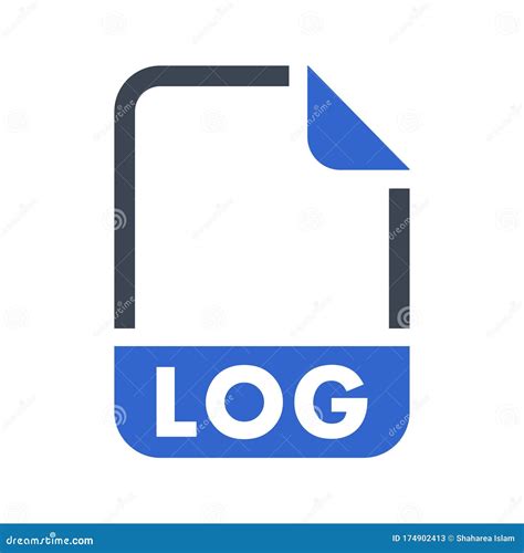 Log File Format Icon Stock Vector Illustration Of Document 174902413