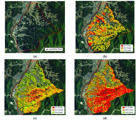spatial distribution of landslide risks was analyzed by applying the