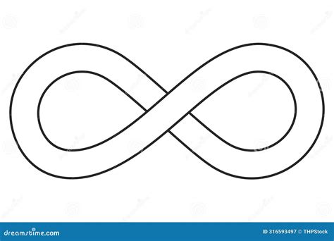 Infinity Loop Outline Vector Symbol Stock Vector Illustration Of Sign
