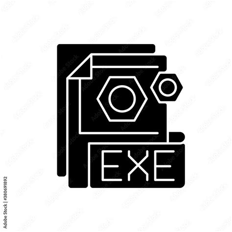 Exe File Black Glyph Icon File Format Common Filename Extension Executable File Computer