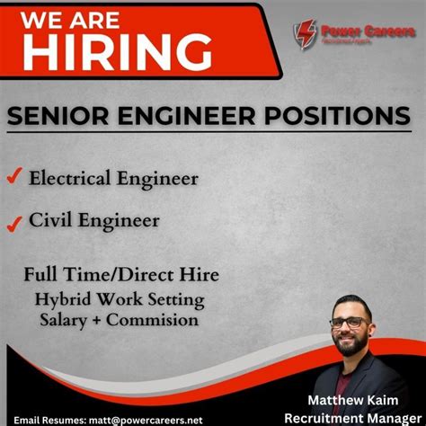 Hiring Hiring Engineeringjobs Seniorengineers Electricalengineering Civilengineering
