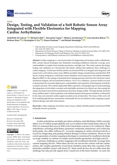 Pdf Design Testing And Validation Of A Soft Robotic Sensor Array Integrated With Flexible