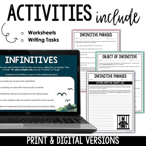 Infinitives And Infinitive Phrases Powerpoint Worksheets And Worksheets Library