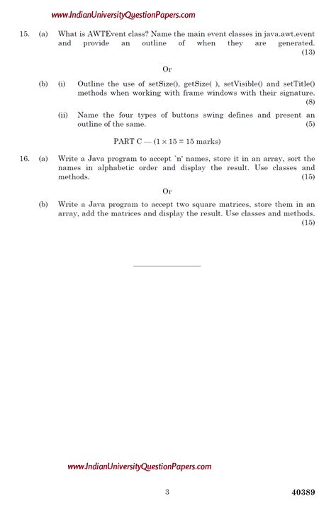 Anna University Cs8392 Object Oriented Programming Nov Dec 2021