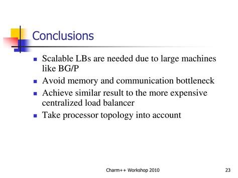 Ppt Hierarchical Load Balancing For Large Scale Supercomputers