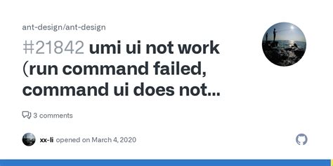 umi ui not work run command failed command ui does not exists