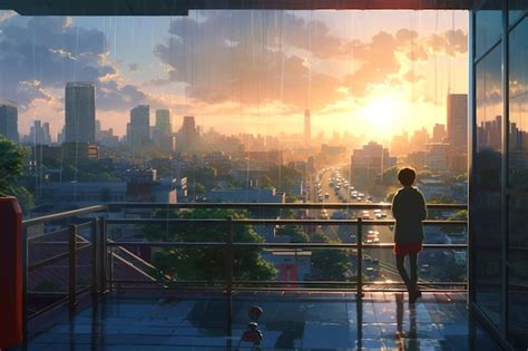Premium Photo Landscape With Makoto Shinkai Style