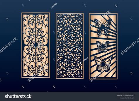 레이저 컷 패널 템플릿 및 이슬람 스톡 벡터로열티 프리 2145354667 Shutterstock
