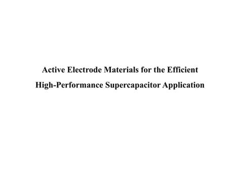Super Capacitors Double Layer 1pdf Chemistry Science
