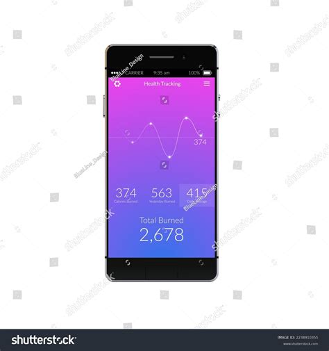 Fitness App Interface Running Walk Steps Stock Vector Royalty Free 2238910355 Shutterstock