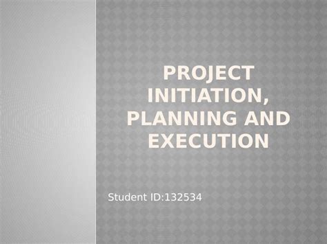 Project Initiation Planning And Execution Presentation
