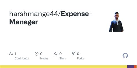 GitHub Harshmange44 Expense Manager