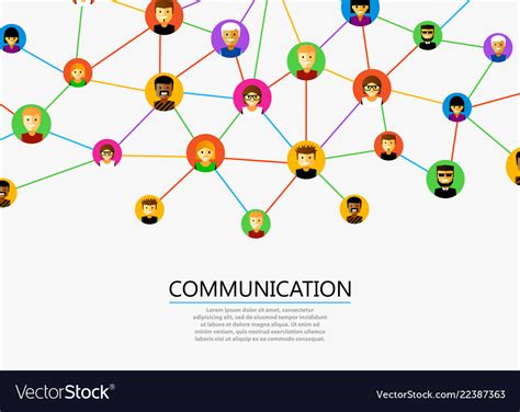 Abstract Social Network Scheme Which Contains Vector Image