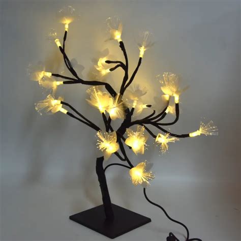 24LED FIBER OPTIC Tree Lamp USB Powered Simulation Flower Light For GF 16 17 PicClick UK