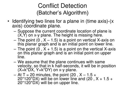 Ppt Conflict Detection Batchers Algorithm Powerpoint Presentation