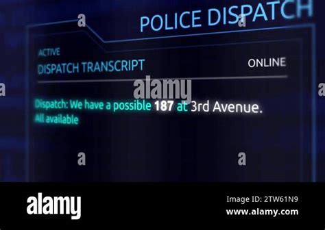 Virtual Police Dispatch Transcript Graphics Interface Code 187 Homicide Murder Stock Video Virtual Police Dispatch Transcript Graphics Interface Code 187 Homicide Murder Stock Video