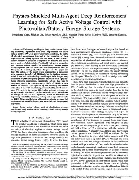 Pdf Physics Shielded Multi Agent Deep Reinforcement Learning For Safe Active Voltage Control