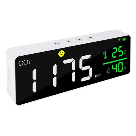 Smart Wifi Co2 Detector Indoor Air Quality Monitor Carbon Dioxide Temperature And Humidity