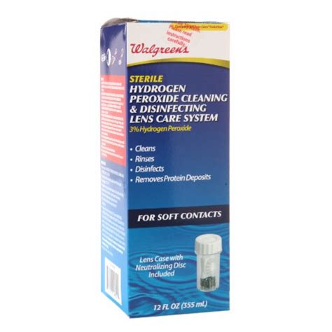Walgreens Hydrogen Peroxide Cleaning And Disinfecting Lens Case System 12 Fl Oz Ralphs
