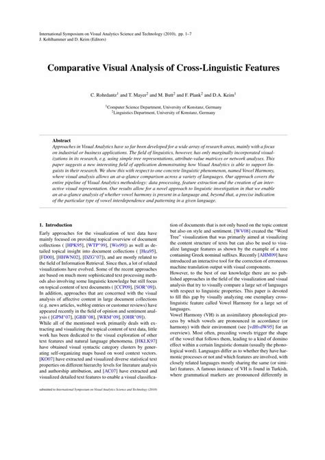 Pdf Comparative Visual Analysis Of Cross Linguistic Features Dokumen Tips