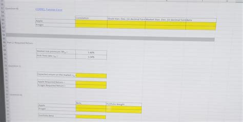 Solved Use The Provided Data To Explore The Risk Return