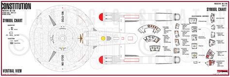 Star Trek Blueprints Constitution Class Nx 1700 Starship Prototype