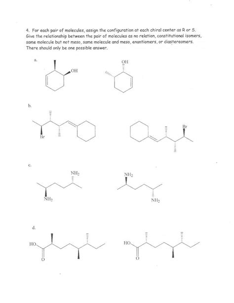 Solved For Each Pair Of Molecules Assign The Chegg