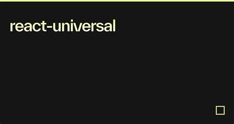 React Universal Codesandbox