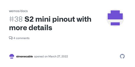 S Mini Pinout With More Details Issue Wemos Docs GitHub