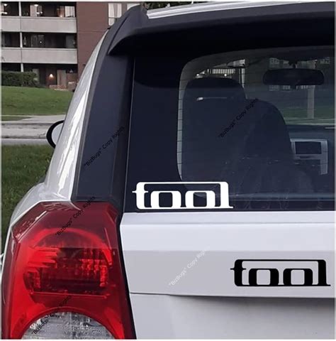 Aist Set Of 2 Tool Vinyl White Decal Sticker For Cars