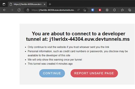 Via Dev Tunnels In Visual Studio Verbinden Met Je Lokale API