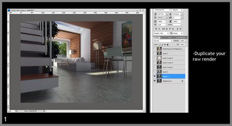 Post Process Tutorials Render In Sketchup And Post Process In Photoshop