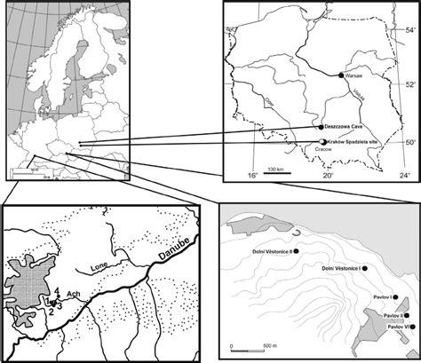 Geographical Map Of The Sites Discussed In The Text Detail Of The Cave